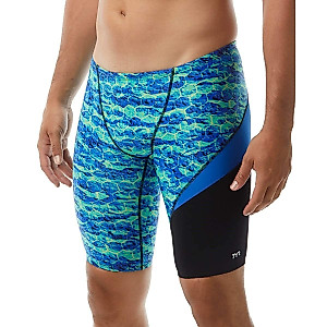 TYR Agon Wave Jammer, Blue/Green, 38.0