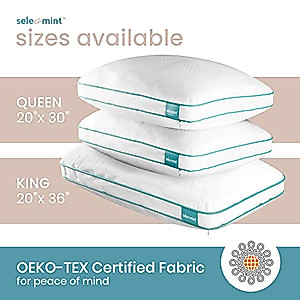 SenCool Waterproof Pillow Protector, King Size 20 x 36 inch, Hotel Quality, Premium Cooling Fabric with Breathable Gusset, Zippered Pillow Cases, Noiseless Pillow Encasement, Soft Smooth Pillow Cover