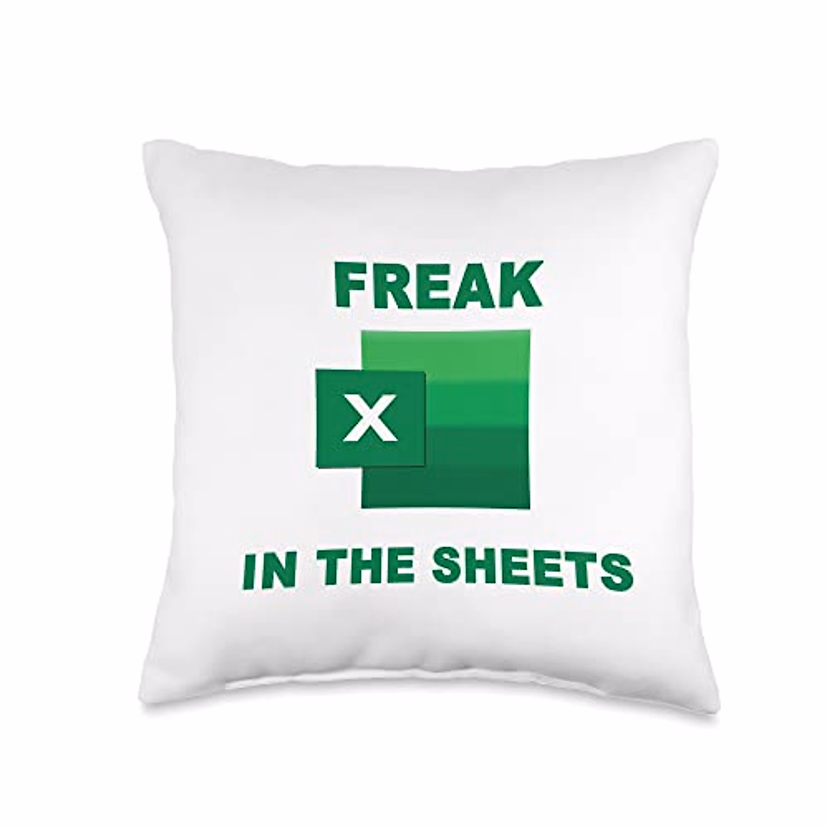 Freak In The Excel Sheets Throw Pillow, 16x16, Multicolor