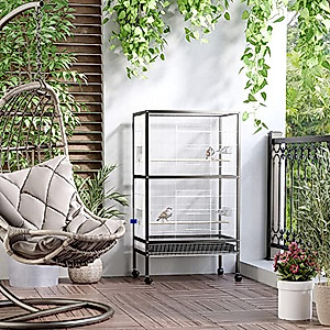 PawHut 54” Rolling Flight Cage Extra Large Bird House