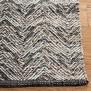 Safavieh Kilim Collection 3' x 5' Beige/Black KLM729B Flat Weave Contemporary Chevron Wool Area Rug