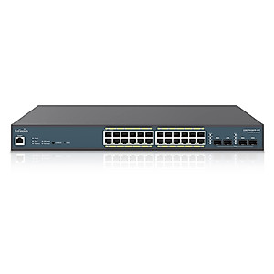 EnGenius Fit L2 Plus Managed 24-Port Gigabit PoE+ Switch | 802.3at/af PoE+ Ready | 410W Budget | 4 SFP Uplink Ports | 56 Gbps Switching Capacity | [EWS7928FP-FIT]