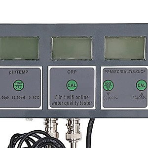 Multi Parameter Water Quality Tester, Rechargeable WiFi Online Wireless Remote Monitoring Water Quality Meter for Laboratory Hydroponics(#2)