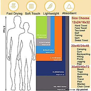 Rainleaf Microfiber Towel,Yellow,24 X 48 Inches