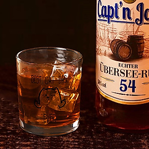 Futtumy Best Cat Dad Ever Whiskey Glass, Funny Dad Rock Glass for Men Dad Cat Dad Cat Lover Father Husband, Special Christmas Gift Father’s Day Gift Birthday Gift from Son Daughter, 10oz