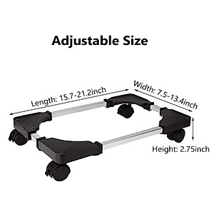 ZAGANA PC Stand-Desktop Stand with 4 Rotating Wheels | Computer Tower Stand with Adjustable Size, Mobile CPU Stand fits Home and Office