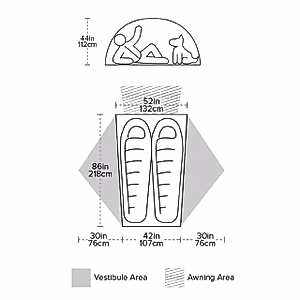 Big Agnes Salt Creek SL Backpacking Tent, 2 Person