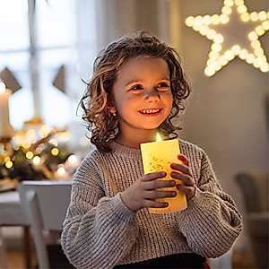 OREiN Flickering Flameless Candles with Remote, Real Wax Battery Operated Candles with Timer, Embedded Dried Flowers Battery Candles Flickering, LED Candles for Home Decorations, D 3.25" x H 6" 2 Pack