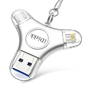 iDiskk MFI Certified 256GB Photo Stick for iPhone USB C iPad Pro Android Samsung Flash Drive for iPhone 13/12 pro/12/12 pro/12 mini/11/11/Pro/XR/X/XS MAX,iPad pro Photo Storage Stick for PC,Mac,iMac