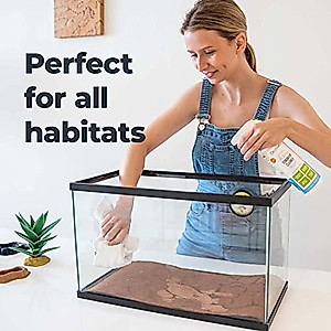 Oxyfresh Premium Terrarium Cleaner – Professional Amphibian & Reptile Terrarium Smell Eliminator – Safe & Quickly Removes Waste & Odors – Streak Free Glass – Bleach Free
