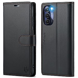 FLIPALM for Moto G Stylus 5G 2022 Wallet Case with RFID Blocking Credit Card Holder, PU Leather Folio Flip Kickstand Shockproof Cover Women Men for Motorola Moto G Stylus 5G 2022 Phone case(Black)