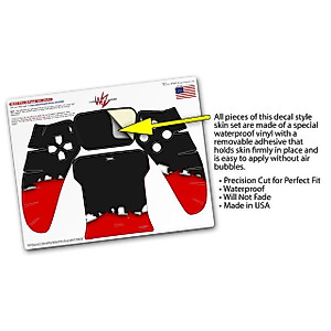 WraptorSkinz Skin Wrap compatible with Sony PS5 DualSense Controller Ripped Colors Black Red (CONTROLLER NOT INCLUDED)