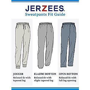 Jerzees Men's NuBlend Fleece Joggers & Sweatpants, Joggers-Black, Large