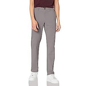 Amazon Essentials Men's Slim-Fit Casual Stretch Khaki Pant, Dark Grey, 31W x 30L