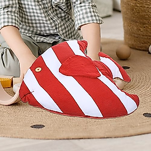 Garneck Tropical Fish Decorative Throw Pillow, Cotton Cushion Aesthetic Accent Pillow Fish Throw Pillow for Couch Dorm Bed Beachy Room Decor, 17.3x15.3 Inch