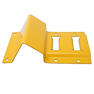 NovelBee Wheel Chock Tie Down Kit, Trailer Tie Down System for UTV, ATV & Mower (Yellow Wheel Chock & Yellow Strap)