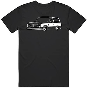 1982 K5 Blazer Front Three Quarter View Silhouette T Shirt L Black