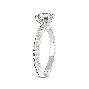 FRIENDLY DIAMONDS 2 Carat IGI Certified Oval Shape Lab Grown Diamond Ring | 14K Or 18K in White, Yellow Or Rose Gold | Sansa Solitaire Diamond Engagement Ring | FG-VS1-VS2 Quality