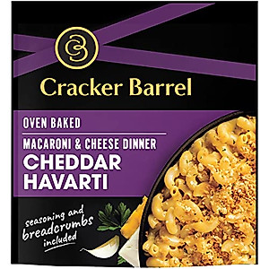 Cracker Barrel Oven Baked Cheddar Havarti Macaroni and Cheese Dinner (12.3 oz Pouch)