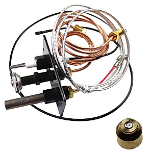 10002265 Replacement Propane Gas(LPG) 3 Way Pilot Assembly compatible with for Majestic Temco, and Vermont Castings gas stoves