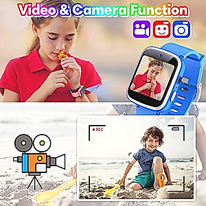 KeBuLe Kids Watch Educational Electronic Toys Touch Screen Smart Watch Toys for 5-10 Year Old Boys Girls Toddler Watch HD Dual Camera Watch Birthday for Kids USB Charging