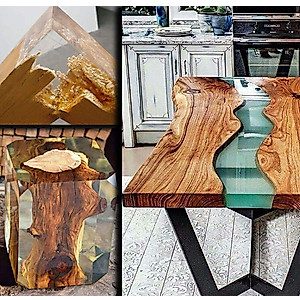 Epoxy Resin Crystal Clear Kit for Art, Jewelry, Crafts, Coating- 16 OZ Including 8OZ Resin and 8OZ Hardener | Bonus 4 pcs Measuring Cups, 3pcs Sticks, 1 Pair Rubber Gloves by Puduo