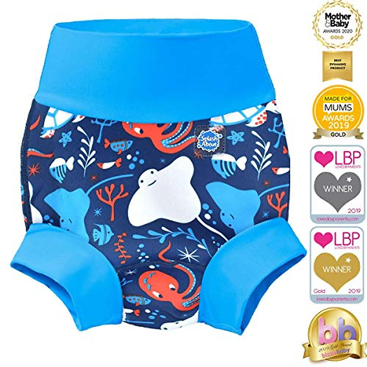 Splash About Happy Nappy Reusable Swim Diaper, Under The Sea, 2-3 Years