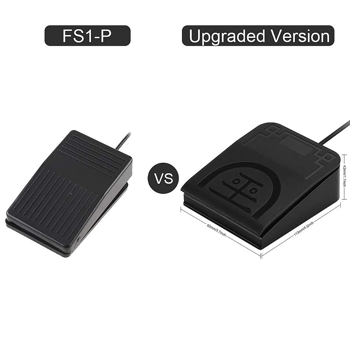 iKKEGOL Upgraded USB Single Foot Pedal Optical Switch Control One Key Program Computer Keyboard Mouse Game Action HID