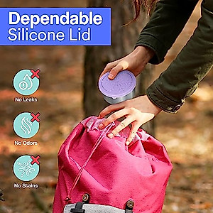 Stainless Steel Snack Containers, Fruit Containers For Lunch , Lunch Containers with Lid , Stainless Steel Containers With Lids , 3.4oz, 7oz, 13.5oz Set of 3 , Condiment Containers With Lids