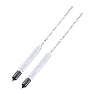2Pcs Glass Hydrometer Densitometer Glass Float Meter, Pram,Light Meter (1.1-1.2)