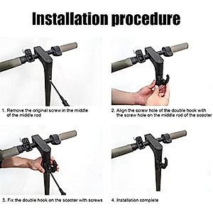 Bike Fender Electric Scooter Hooker Nylon Front Double Hook E-Bike Bag Dual Claw Hook for M365/1S/Pro Skateboard Hooker Accessories Mud Guards (Color : White)