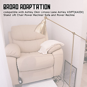 Tecreddy Recliner Switch with USB, 2 Button 5 Pin Round Hand Control Handset Replacement for Ashley Okin Limoss Lane Ashley KDPT(KAIDI) Stand Lift Chair Power Recliner Sofa