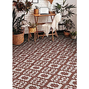 FloorPops 12-in by 12-in Terracotta Matias Peel & Stick Floor Tiles
