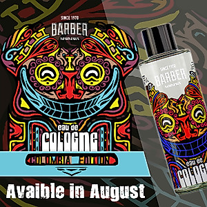 Marmara Barber - COLOMBIA Limited Edition Eau de Cologne 500ml (16.9 fl. oz.), Men's cologne glass bottle, Aftershave Cologne, gift for men - cologne barber