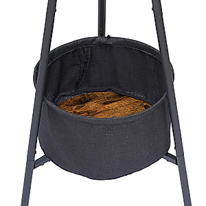 VECELO Coat Rack Freestanding,Hall Trees with Storage Basket,Entryway Clothes Stand with Shelf for Hat,Bags,Scarf Trees with 6 Hooks,Rustic Brown and Black