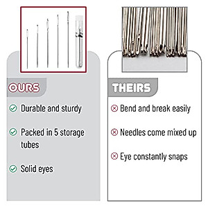 Mr. Pen- Large Eye Needles for Hand Sewing, 50 Pack, Assorted Sizes, Sewing Needles, Needles, Needles for Sewing, Embroidery Needles for Hand Sewing, Sewing Needles Large Eye, Big Eye Needle