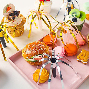 MCPINKY 36PCS Metallic Fringed Noise Makers, Glitter Party Blowers for Adults and Kids Gold Silver Pink Noisemakers for Birthdays Graduation New Year Christmas