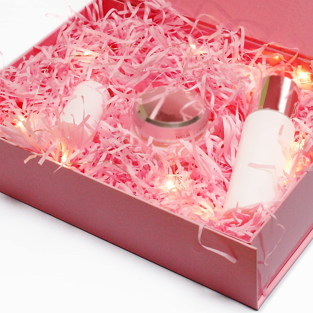 Eerbaier Pink Gift Box, Luxury Gift Box with Lid for Presents, Gift Box with Ribbon, Magnetic Gift Wrap Box, (Pink)