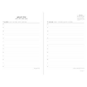 Letts Big Plans A6 2024 day to page with appointments diary - stone