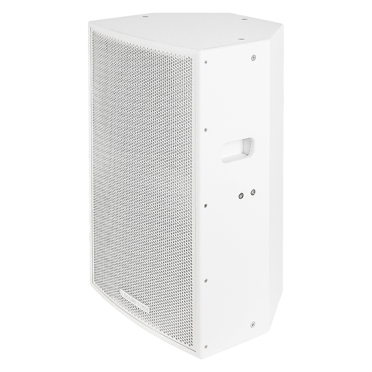 Sound Town CARME Series 15" 2-Way Powered Professional PA DJ Speaker, White with Onboard DSP, Birch Plywood for Installation, Live Sound, Karaoke, Bar, Church