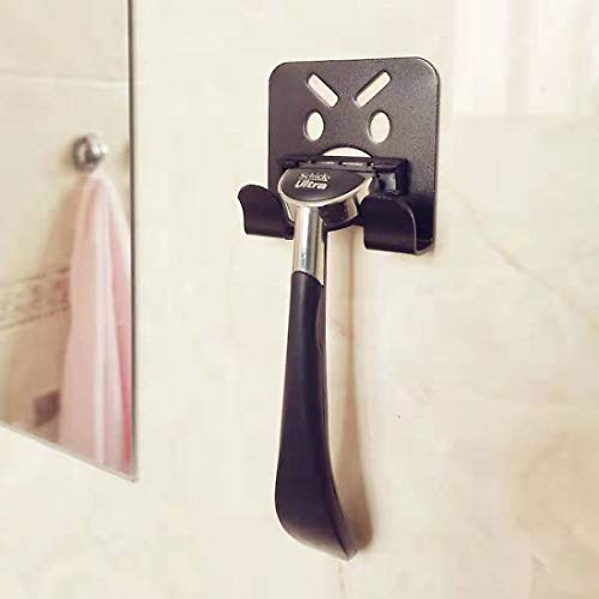 iRomic Wall Mount Adhesive Razor Plug Key Towel Holder Hooks Hanger(4Pack) Bathroom Kitchen Home Organizer for Shower Robe Loofah Bathrobe Coat Clothes Key,Aluminum