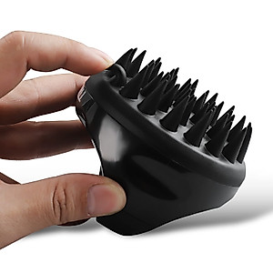 TTKLYN Hair Shampoo Brush, Scalp Care Hair Brush with Soft Silicone Scalp Massager, Black