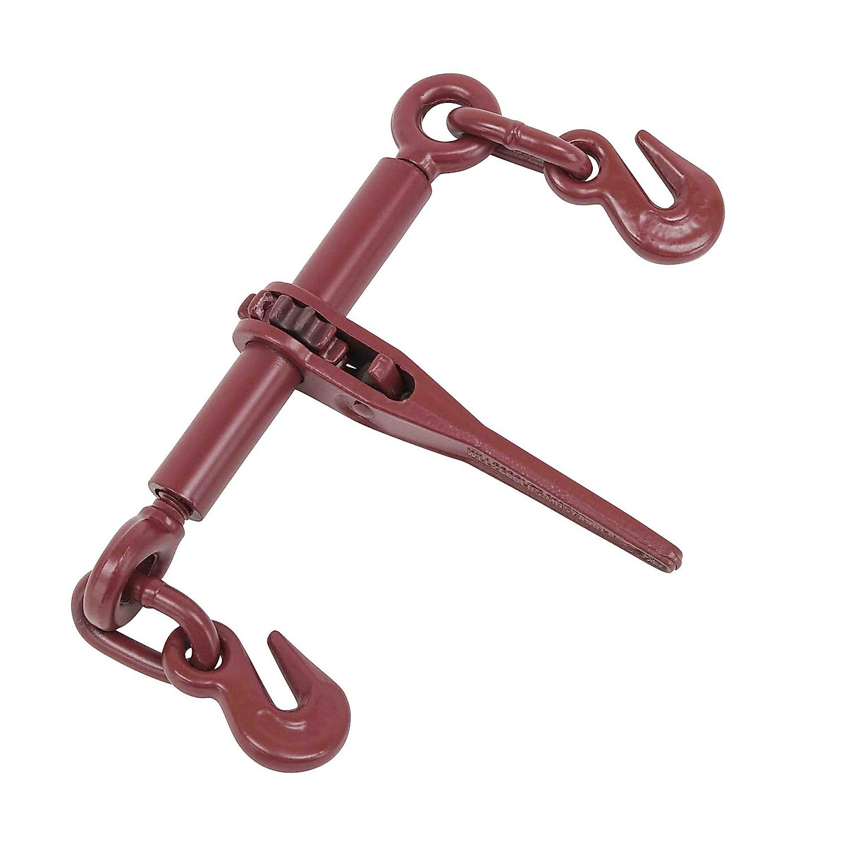 Mytee Products (2 Pack) Ratchet Chain Binder 1/4" - 5/16" Chain Binders Tie Down Hauling Red