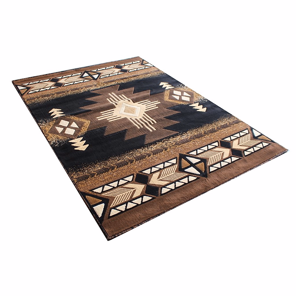 Concord Global Trading South West Native American Area Rug Design C318 Black (8 Feet X 10 Feet)