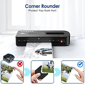 Laminator Machine 9-Inch Lamination with Laminating Sheets 5 in1 Thermal Laminater Personal Portable Laminate for Office Home School Quick Heating