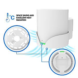 SONGCHEER-Router Shelf Wall Mount for Tp Link Deco X20 X50 X60 X55 Deco Mesh WiFi 6 WiFi Router Holder Stand Bracket Shelf Cable Organizer with Screw Mounting Kit (1Pack)