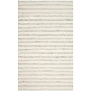 SAFAVIEH Dhurries Collection 2'6" x 10' Light Blue/Ivory DHU575G Handmade Flatweave Premium Wool Runner Rug