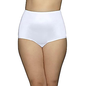 Vanity Fair Women's Perfectly Yours Ravissant Tailored Nylon Brief Panty - Size 3X-Large / 10 - Star White