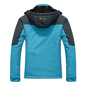 GEMYSE Women's Mountain Waterproof Ski Snow Jacket Winter Windproof Rain Jacket (Acid Blue, XXLarge)