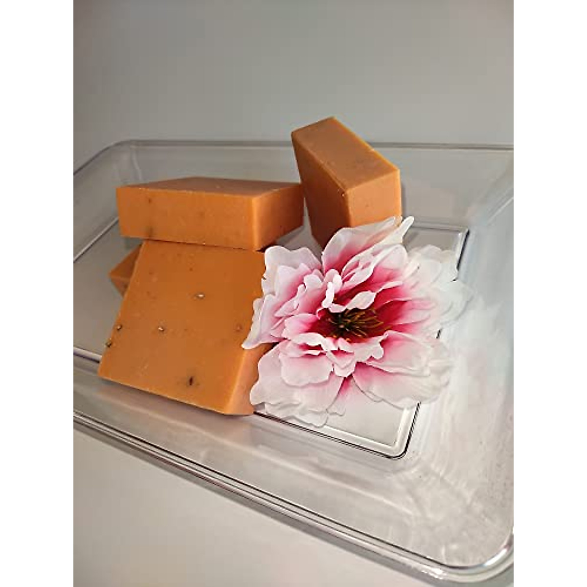 Ndongscsay Premium Handmade 5 oz Vegan Scented Soap Bar- Men/Women -3 Turmeric Honey & Orange Natural Soap Bars - 3pk Bundle